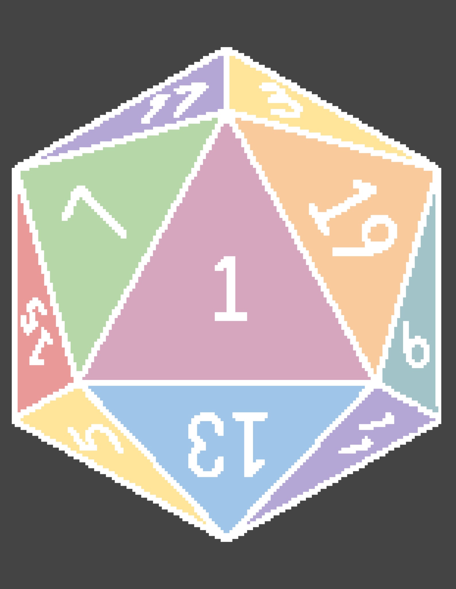 Crochet Rainbow D20 Graph Written Pattern for C2C & Tapestry - Etsy