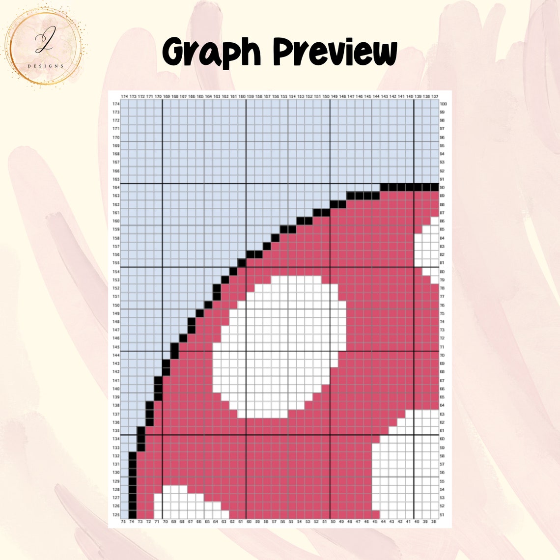 Kawaii Happy Mushroom C2C Crochet Blanket Pattern & Graph, Mushroom ...
