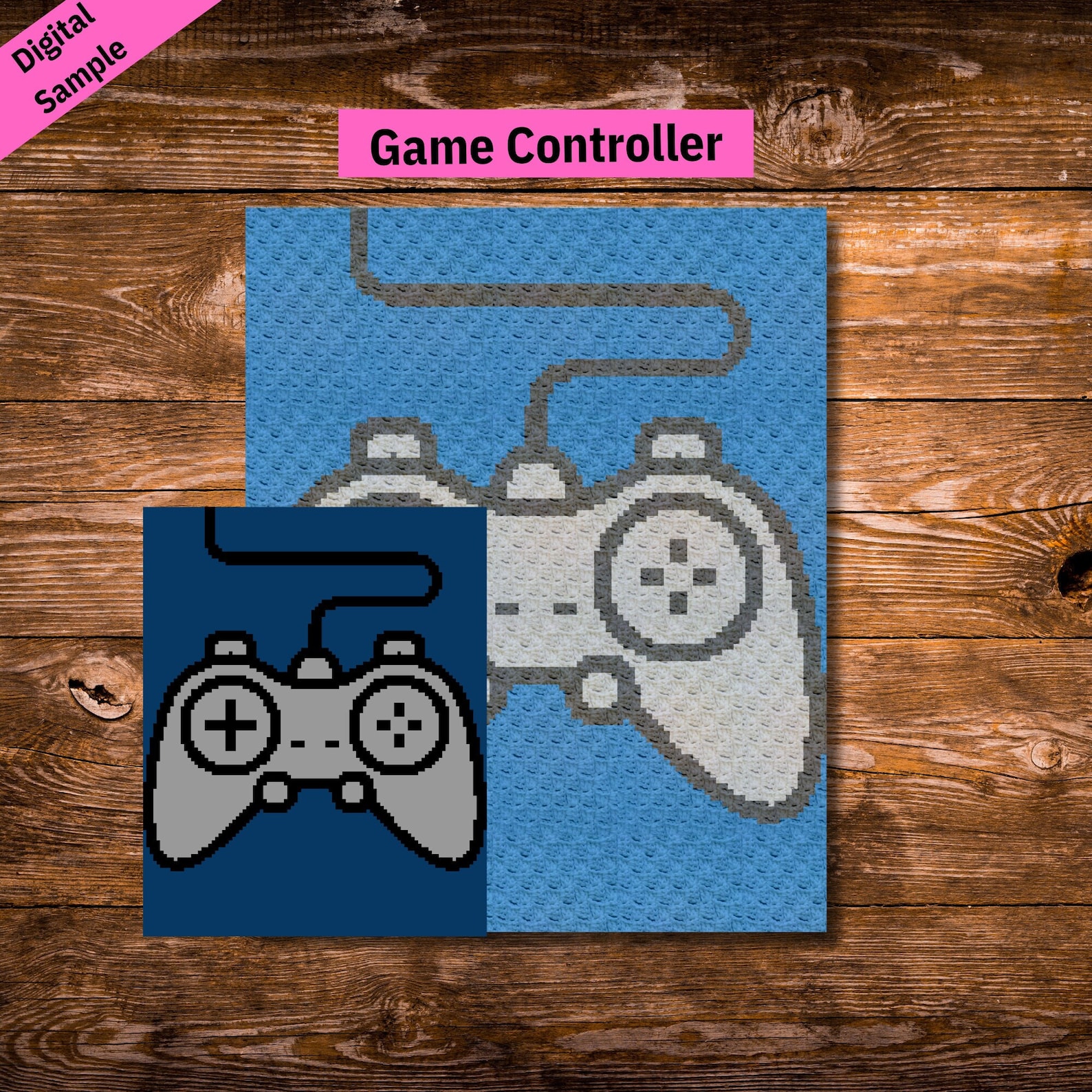 Game Controller C2C Crochet Blanket Pattern & Graph, Video Game Crochet ...