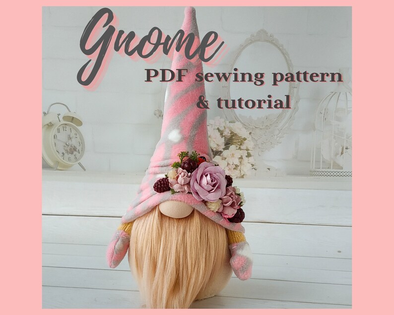 Gnome PDF Sewing Pattern, Scandinavian Gnome Plush Pattern and Tutorial ...