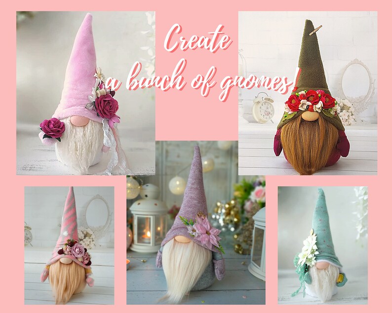 Gnome PDF Sewing Pattern, Scandinavian Gnome Plush Pattern and Tutorial ...