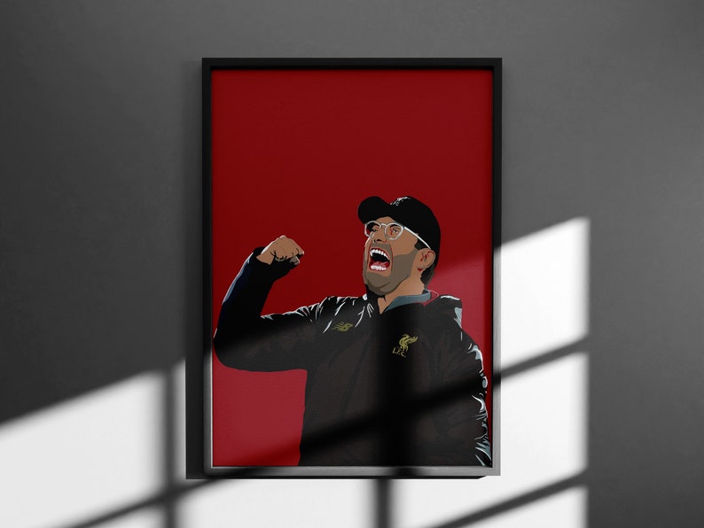 Jürgen Klopp ,liverpool FC Poster, Football Posters, Soccer Print ...