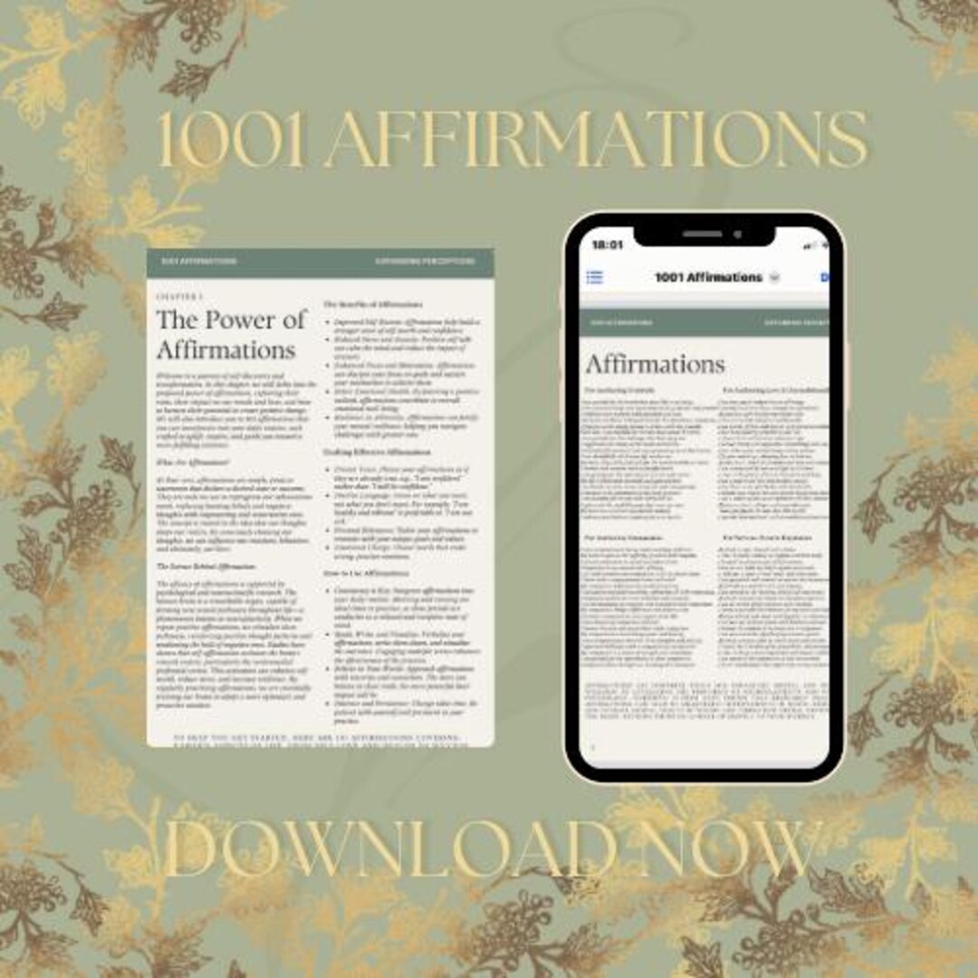 1001 Affirmations: Digital Printable Guide to Healing & Rewiring the ...