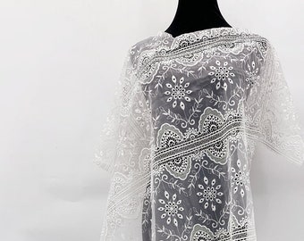 Stretch Sheer Mesh Fabric white 4 Way Stretch/per Yard - Etsy