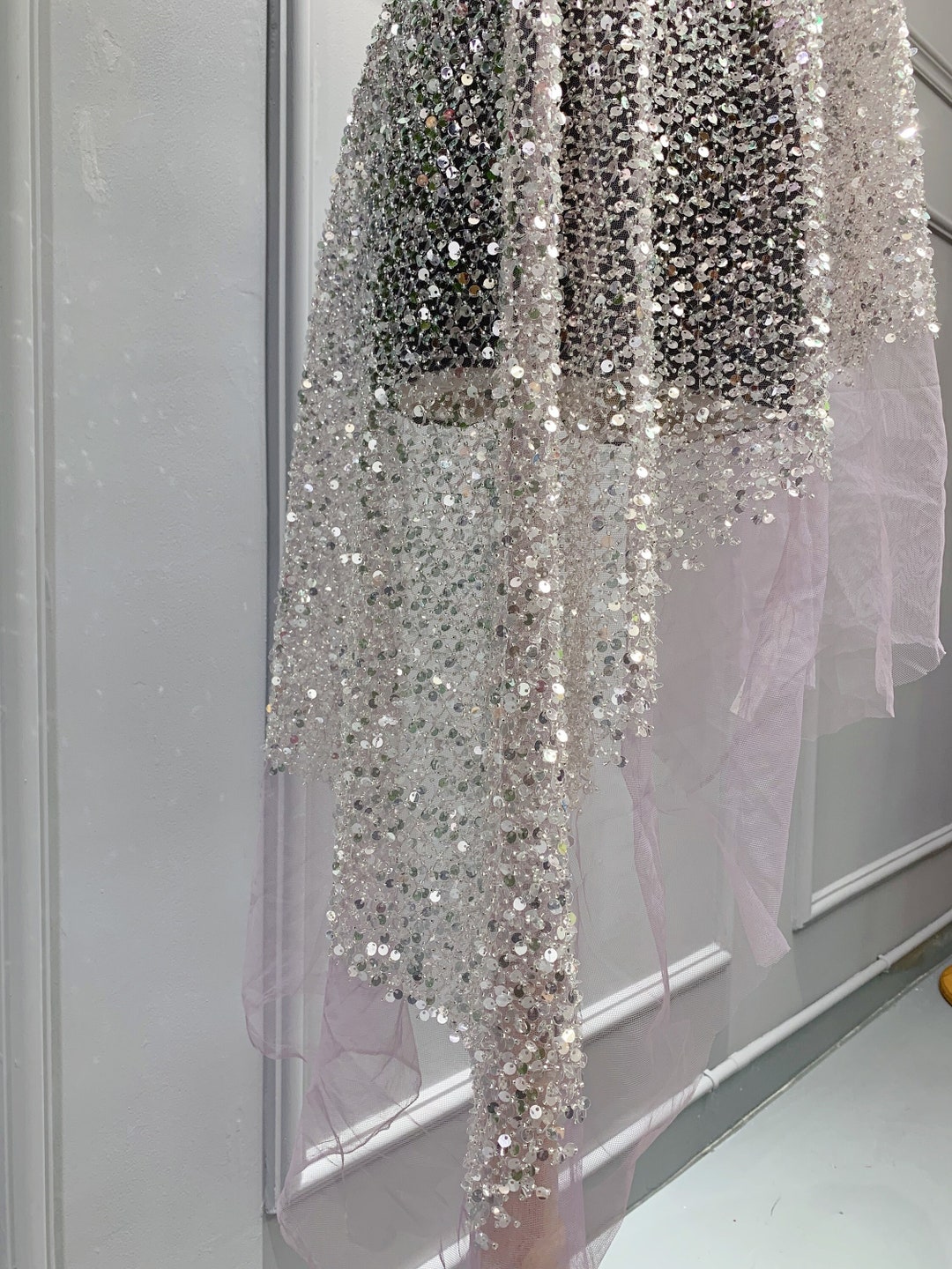 High-end Sequin Embroidered Mesh by the Yard - Heavy Beaded Wedding ...