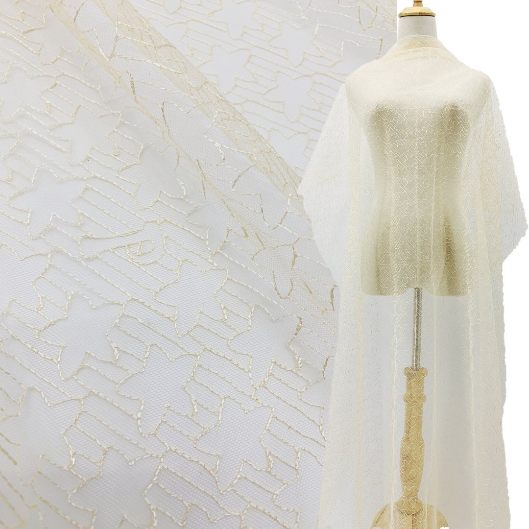 Transparenter Mesh-Gewebe Großhandel - Stickerei Stern Mesh-Spitze ...