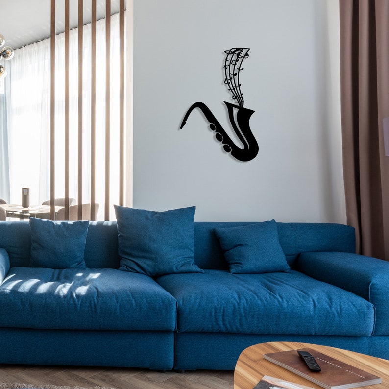 Saxophone Music Metal Wall Decor Large Black Metal Wall Art - Etsy