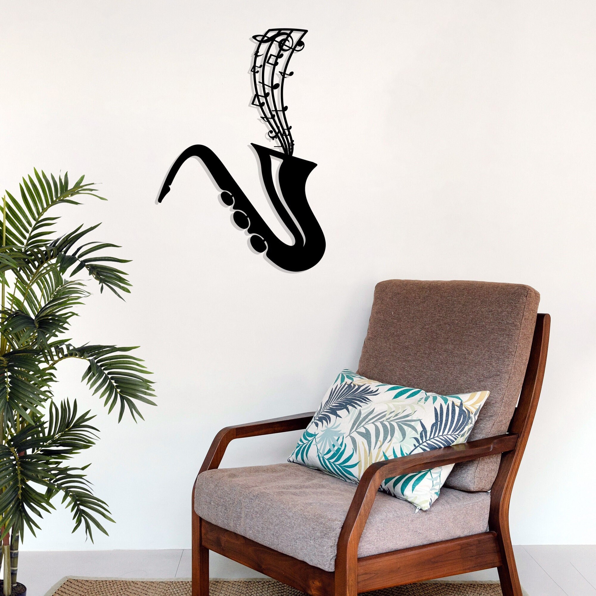 Saxophone Music Metal Wall Decor Large Black Metal Wall Art - Etsy