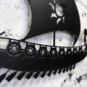 Metal Wall Art, Viking Ship Decor, Interior Outdoor Wall Hanger, Gift ...