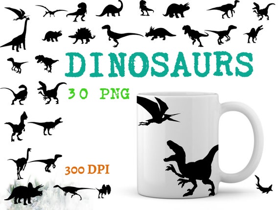 30 Dinosaurs Clipart _ Dinosaur Graphics _ PNG 300 Dpi _ SVG _ - Etsy