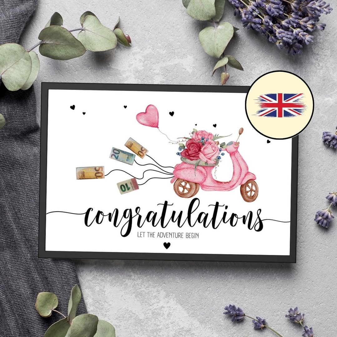 Vespa Wedding Cash Gift | DIY Wedding Gift | Digital Product | Last ...