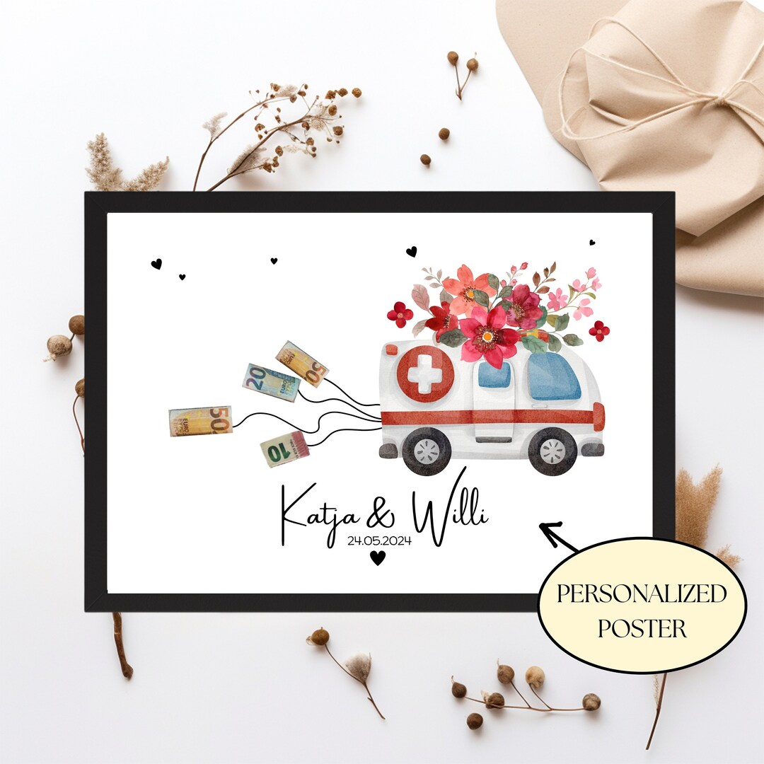 Personalized Cash Gift Doctors Wedding DIY Paramedic Wedding Gift ...