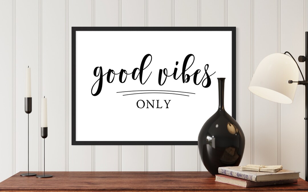 Good Vibes Only Poster Digitales Produkt Letter Art Handlettering ...