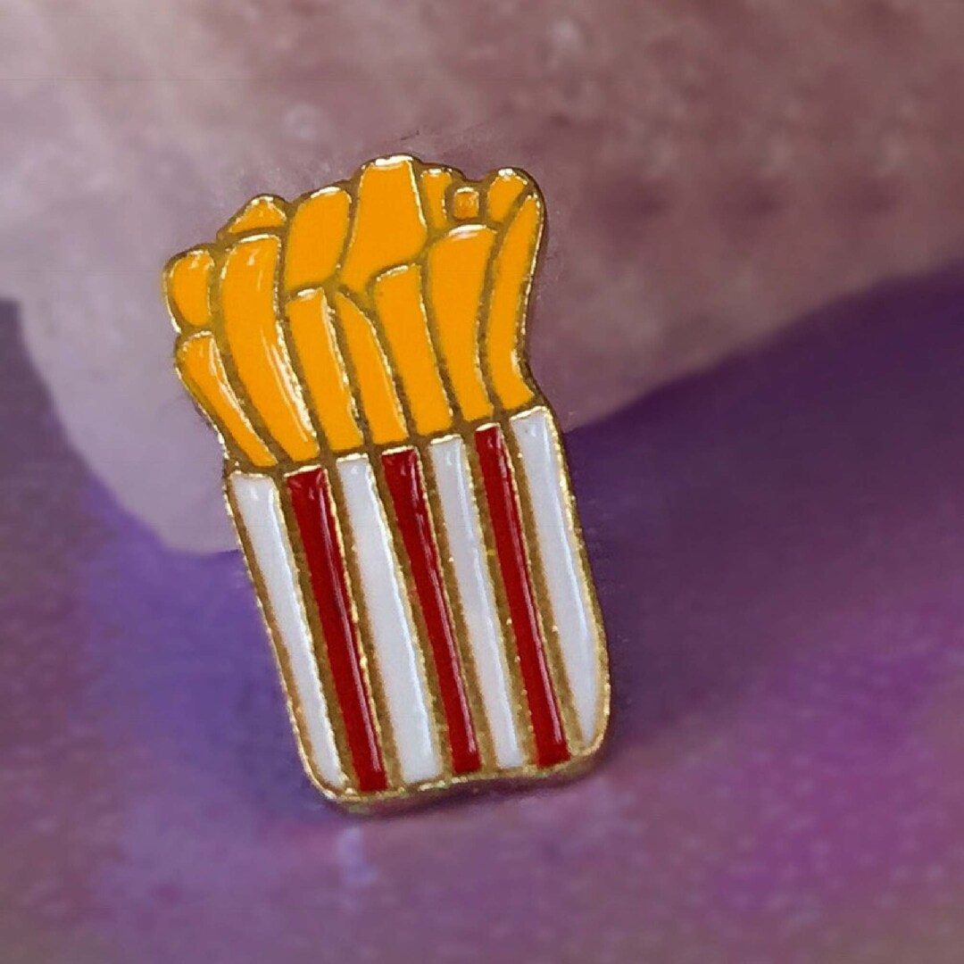 Funny Enamel Pin Gift for Her Fries Enamel Pin Fun Enamel Pin Fashion ...