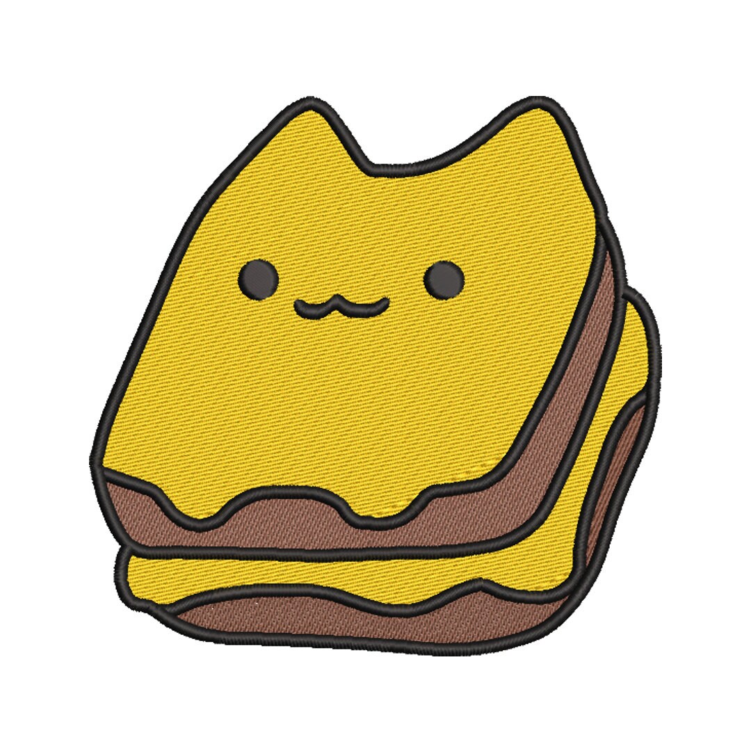 Cat Cheese Sammich Machine Embroidery Design Cartoon Cat - Etsy