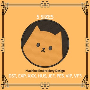Kitty Cat Peeking Machine Embroidery Design Cute Cat Embroidery Files 5 ...