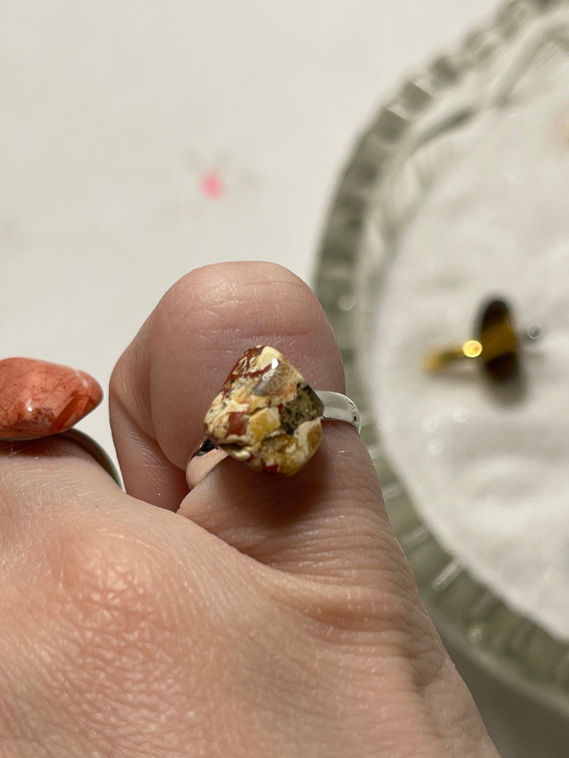 Adjustable Crystal Gemstone Rings - Etsy