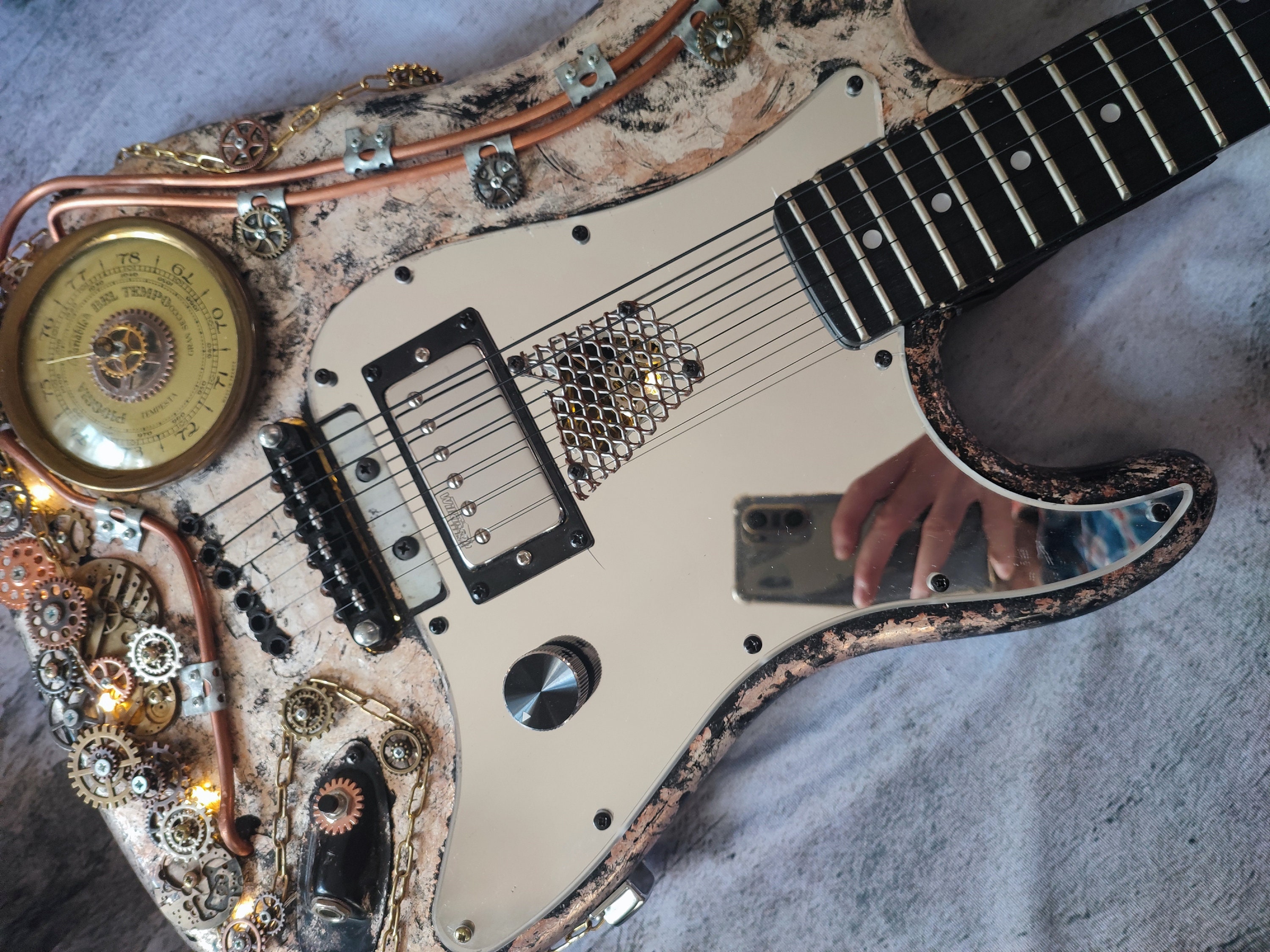 Steampunk Electric Guitar mirror Mirror of the Soul - Etsy Canada