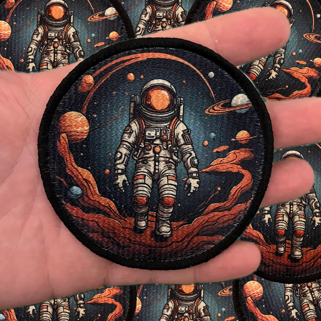 Astronaut Patch Embroidery Planets Iron on Patch - Etsy