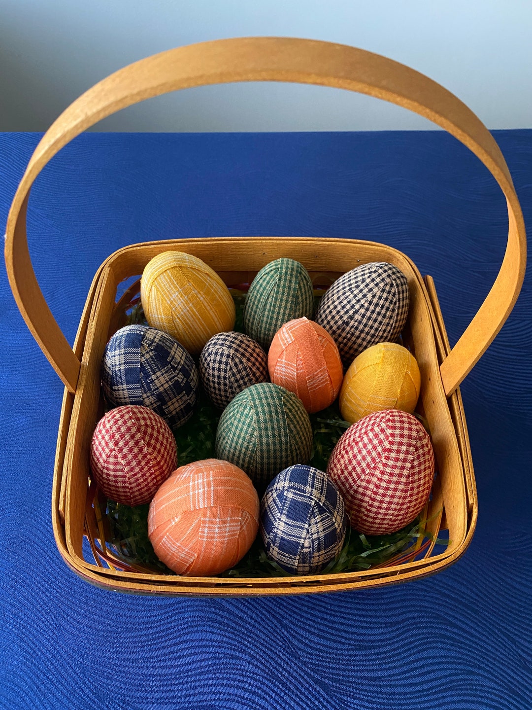 Primitive Style Easter Basket Decor, Dough Bowl Egg Fillers, Farmhouse ...