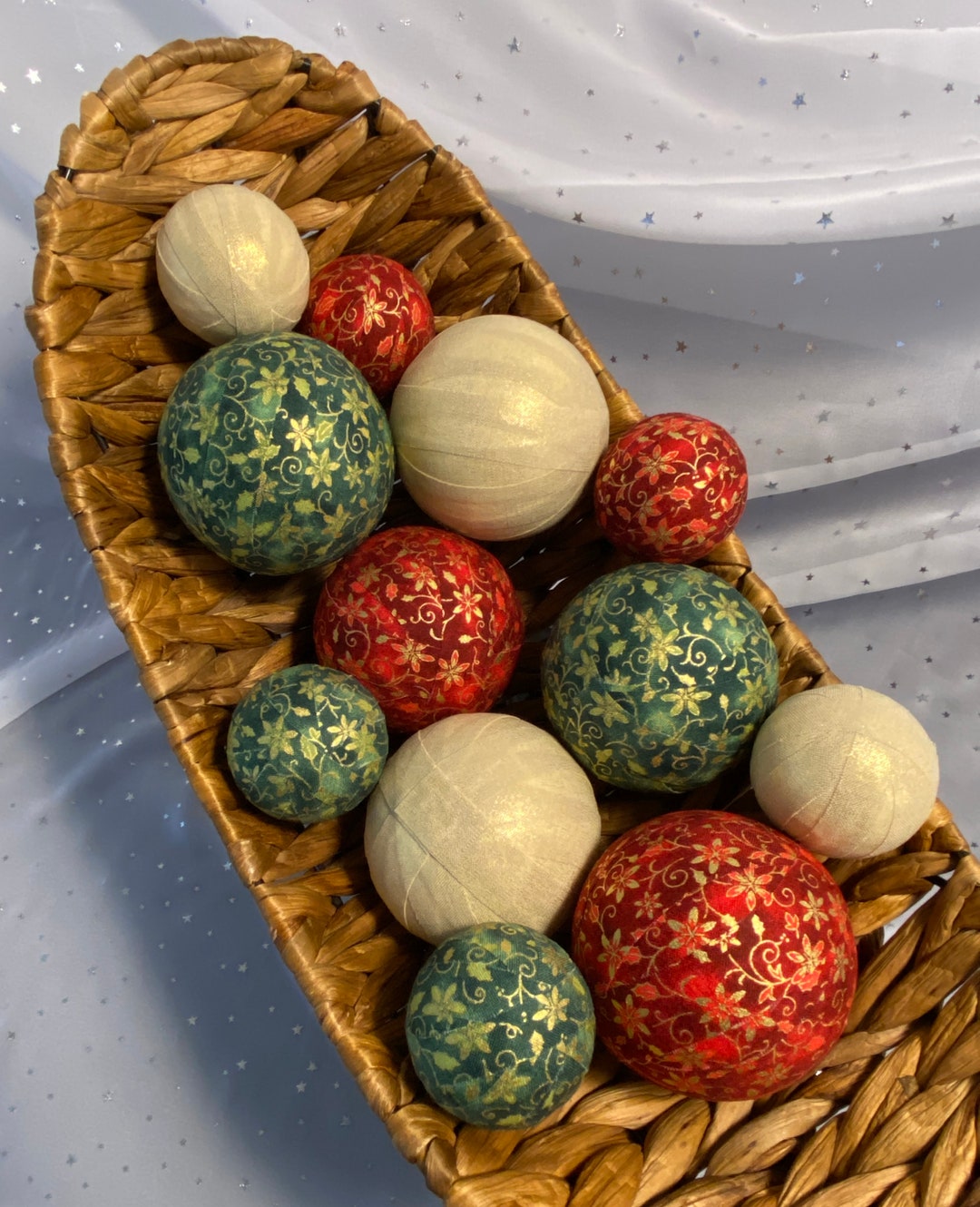 Christmas Decor Balls, Holiday Filler Ball, Red Green Gold Baubles ...