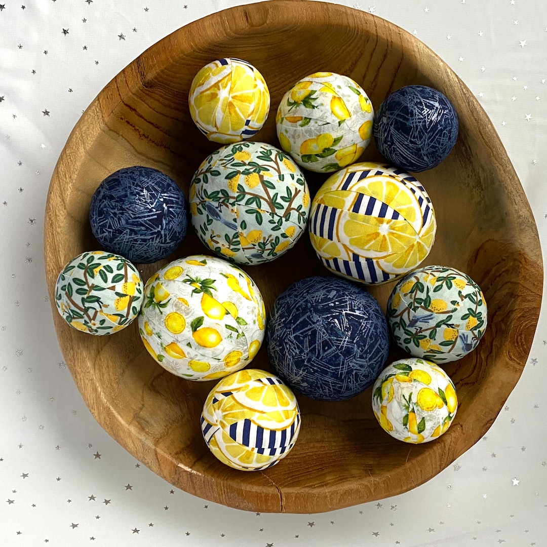 Lemon Bowl Fillers, Spring Summer Decor Balls, Patio Porch Kitchen ...