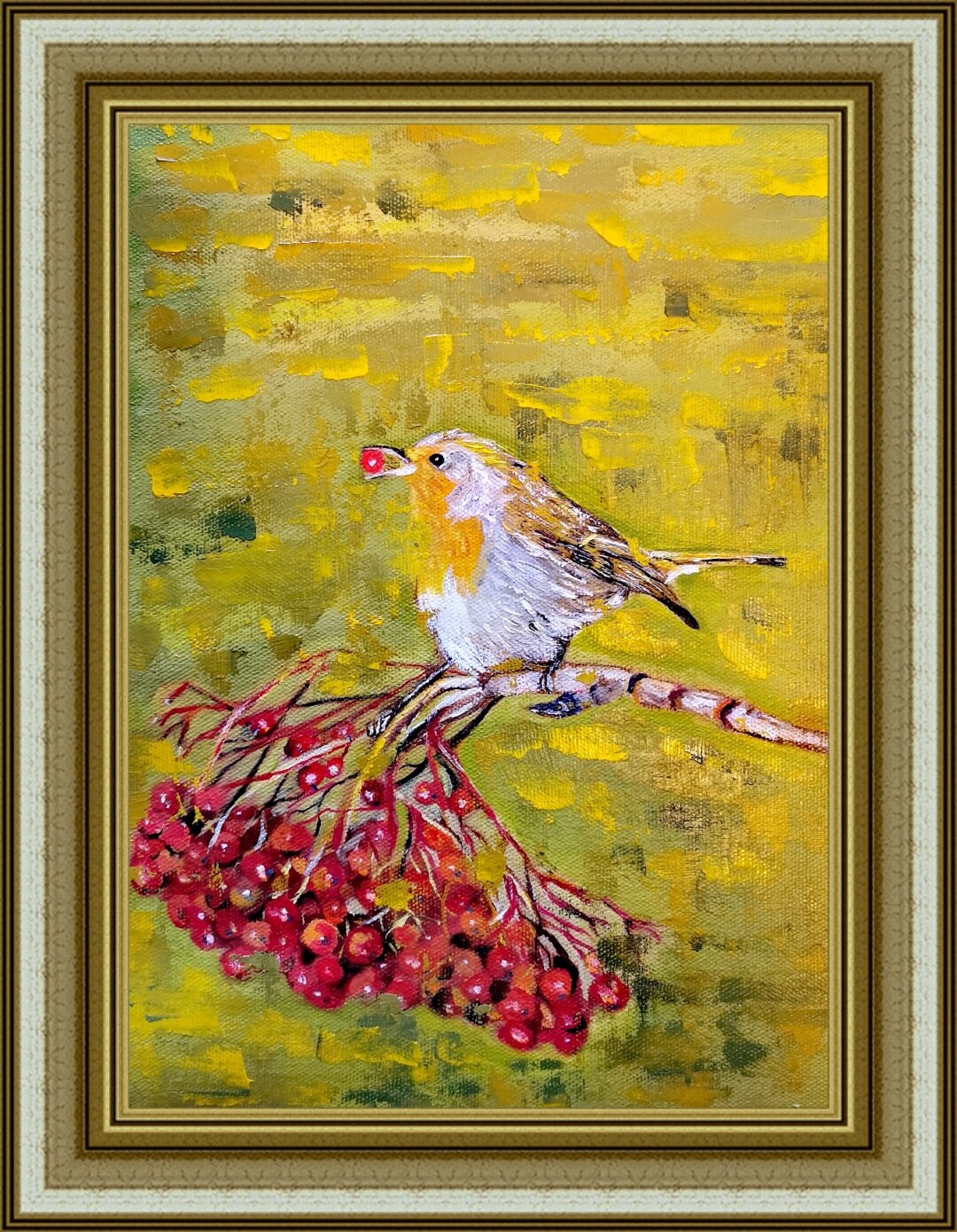 A Small Robin in the Yard - Etsy