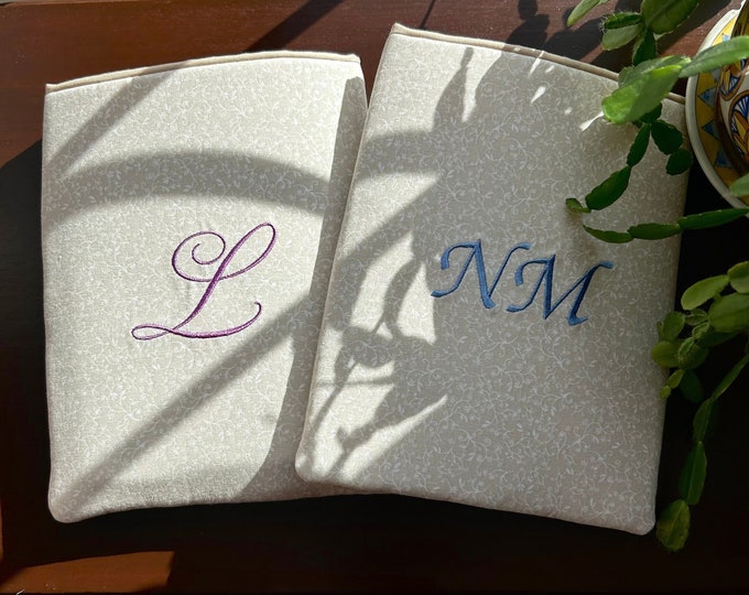 Personalized Book Sleeve Custom Embroidered Book Sleeve Kindle Sleeve ...