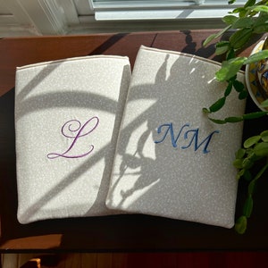Personalized Book Sleeve Custom Embroidered Book Sleeve Kindle Sleeve ...