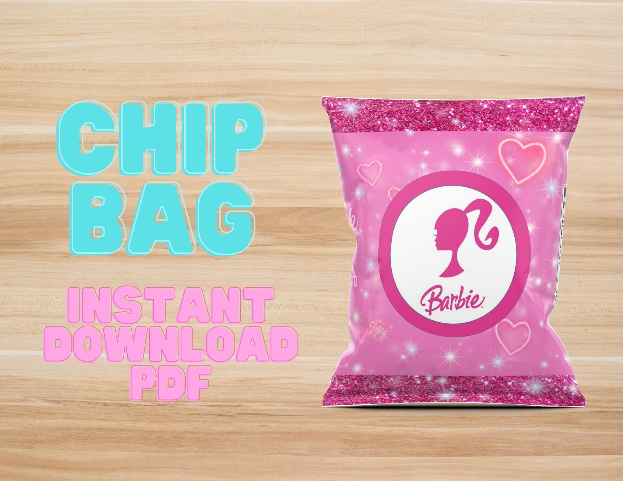 INSTANT DOWNLOAD BARBIE Chip Bag - Etsy