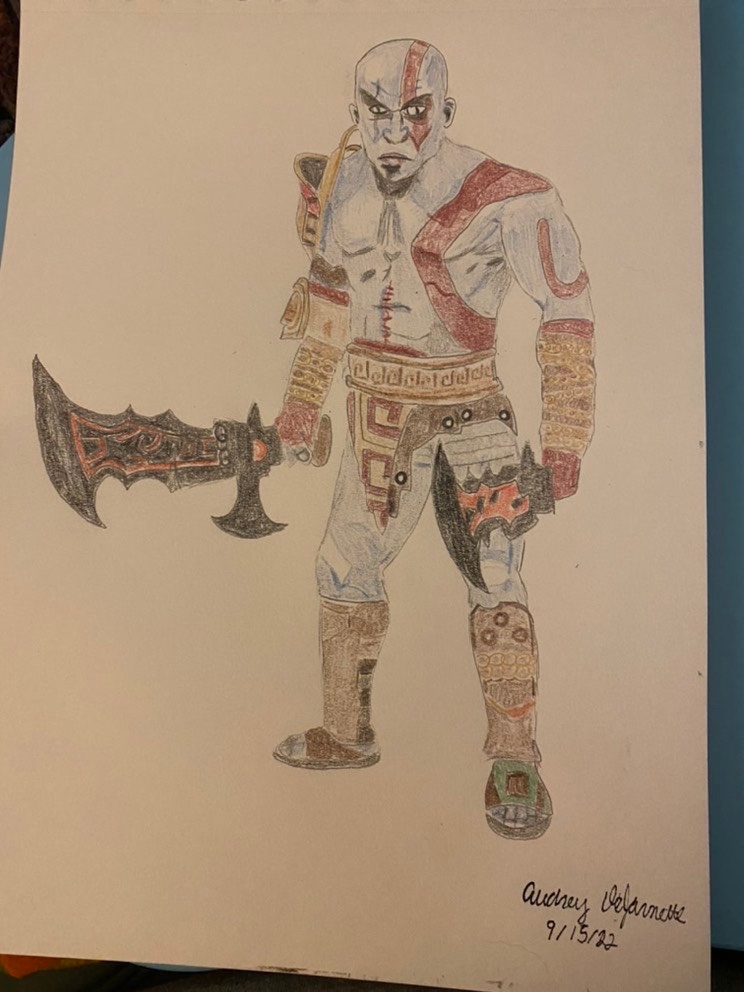 Kratos From Mortal Kombat Sketch - Etsy