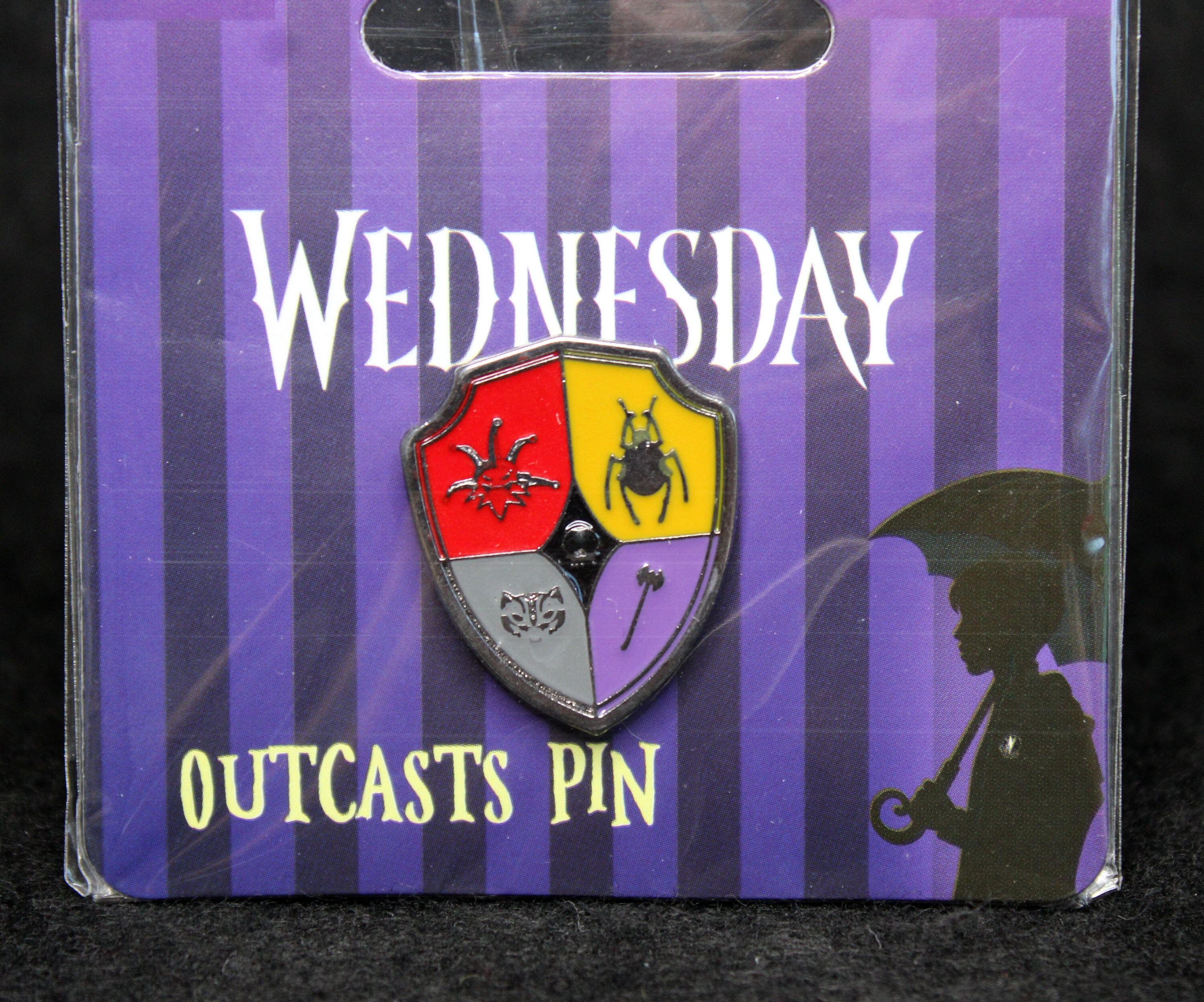 Wednesday Outcasts Nevermore Academy Crest Logo Metal Collectors Pin in ...