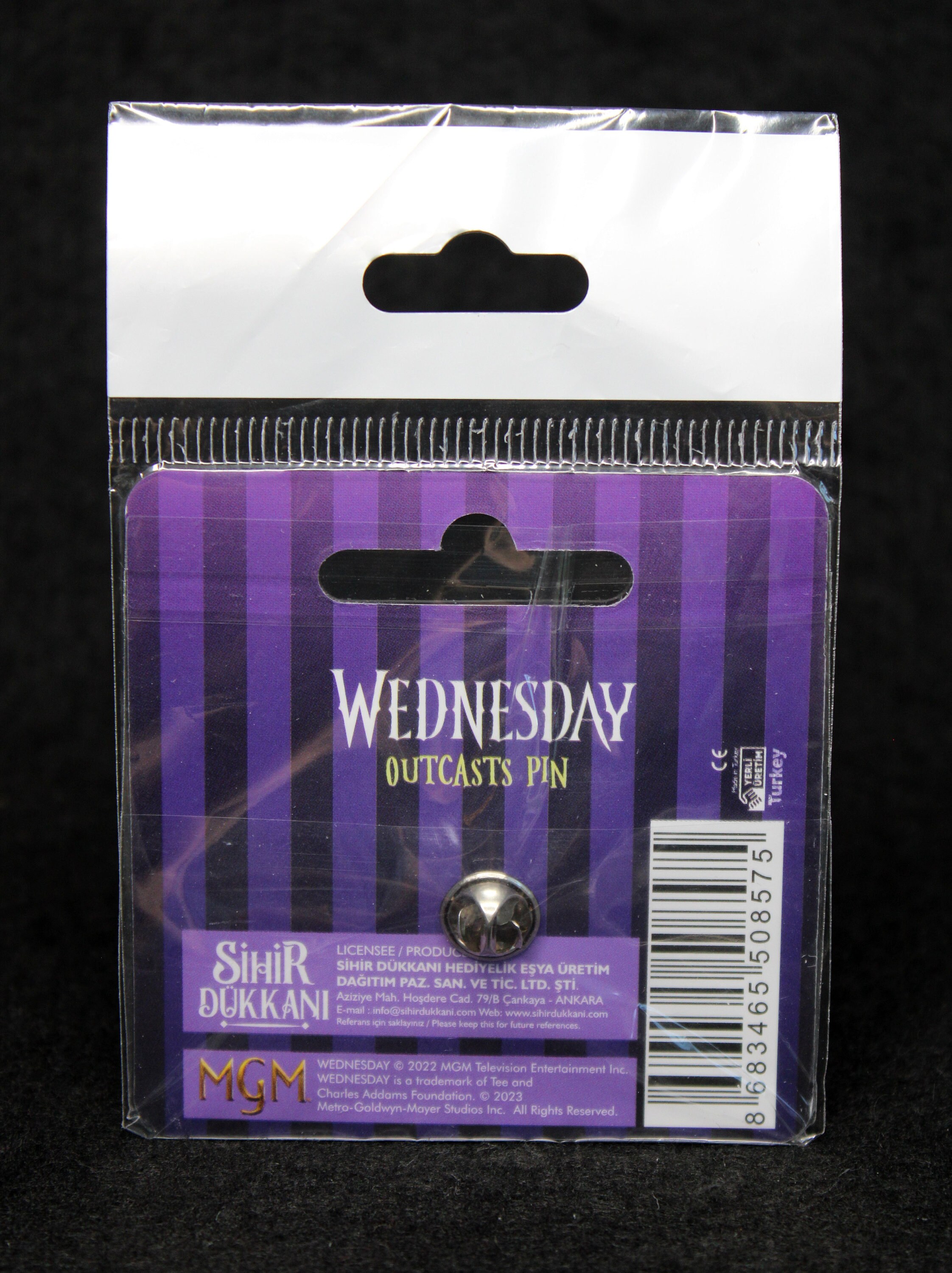 Wednesday Outcasts Nevermore Academy Crest Logo Metal Collectors Pin in ...