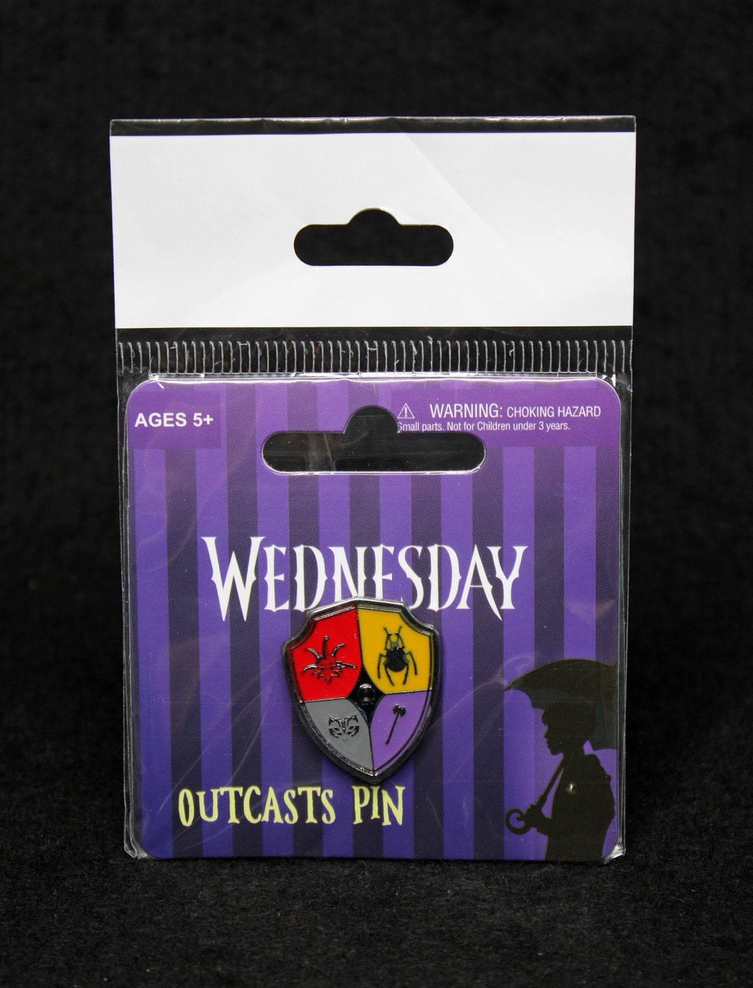 Wednesday Outcasts Nevermore Academy Crest Logo Metal Collectors Pin in ...