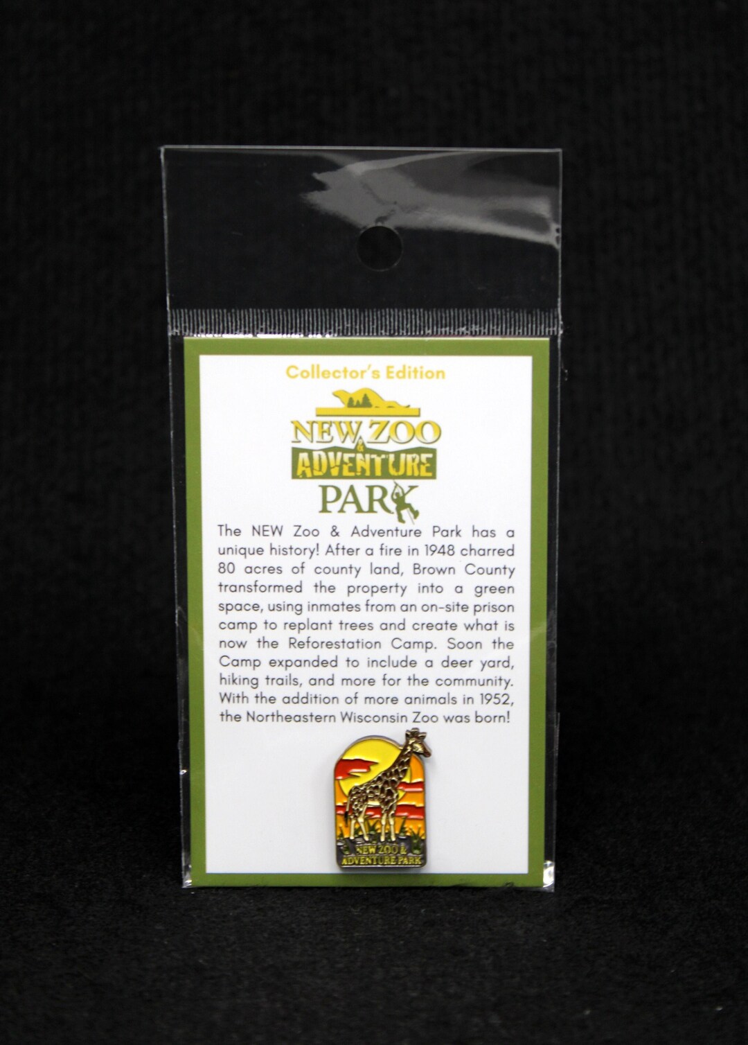 Green Bay New Zoo & Adventure Park Gold Tone Metal Collectors Pin Badge ...