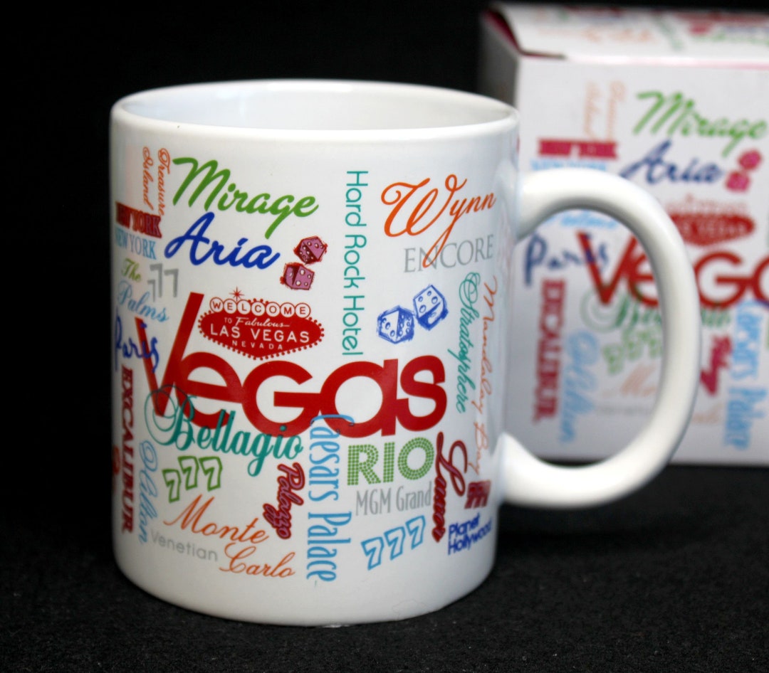 Las Vegas Casinos Hotels Themed Ceramic Coffee / Tea Mug in Original ...