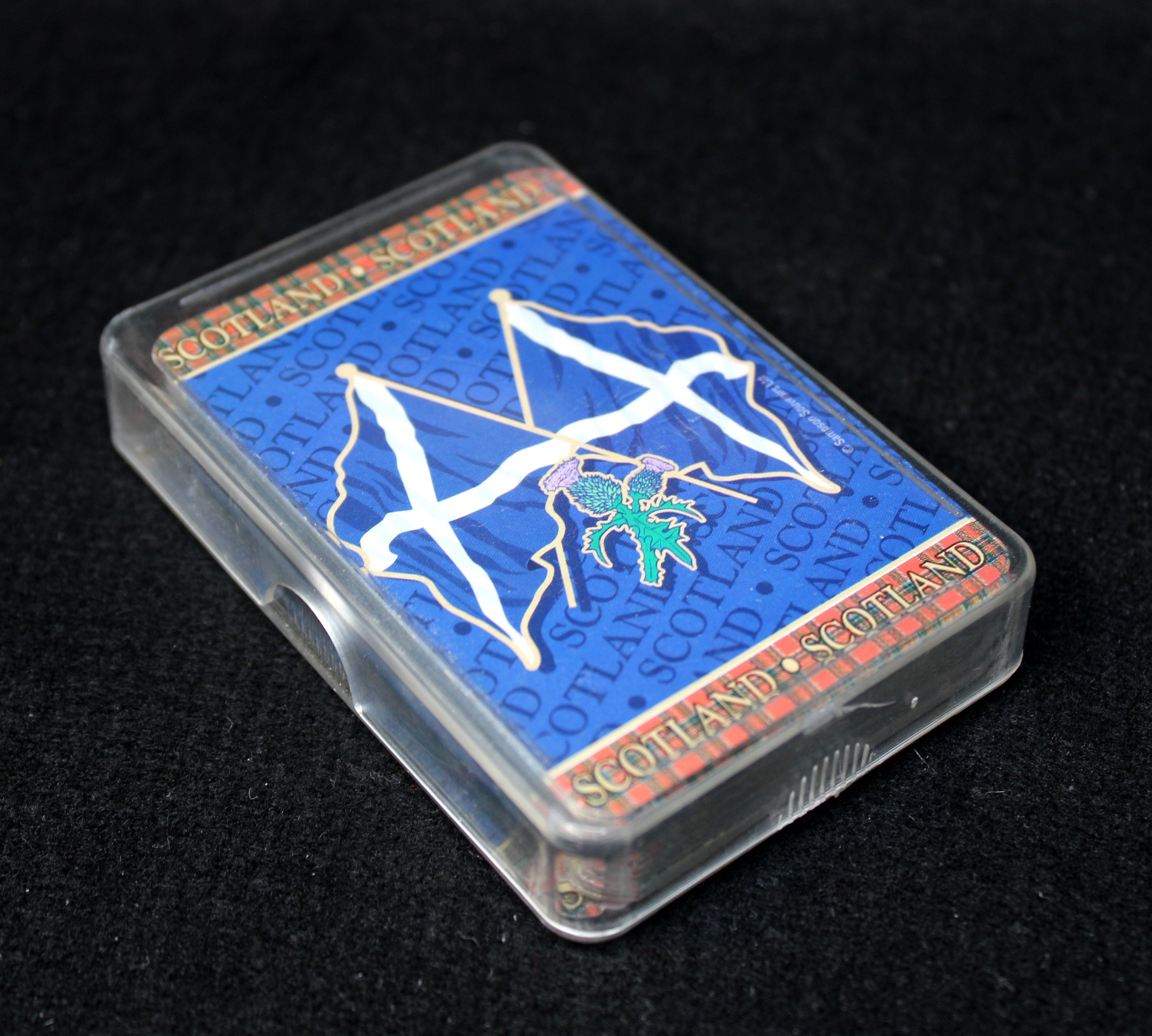 Vintage Scotland Flag Scottish Thistle Themed Souvenir Deck of Playing ...