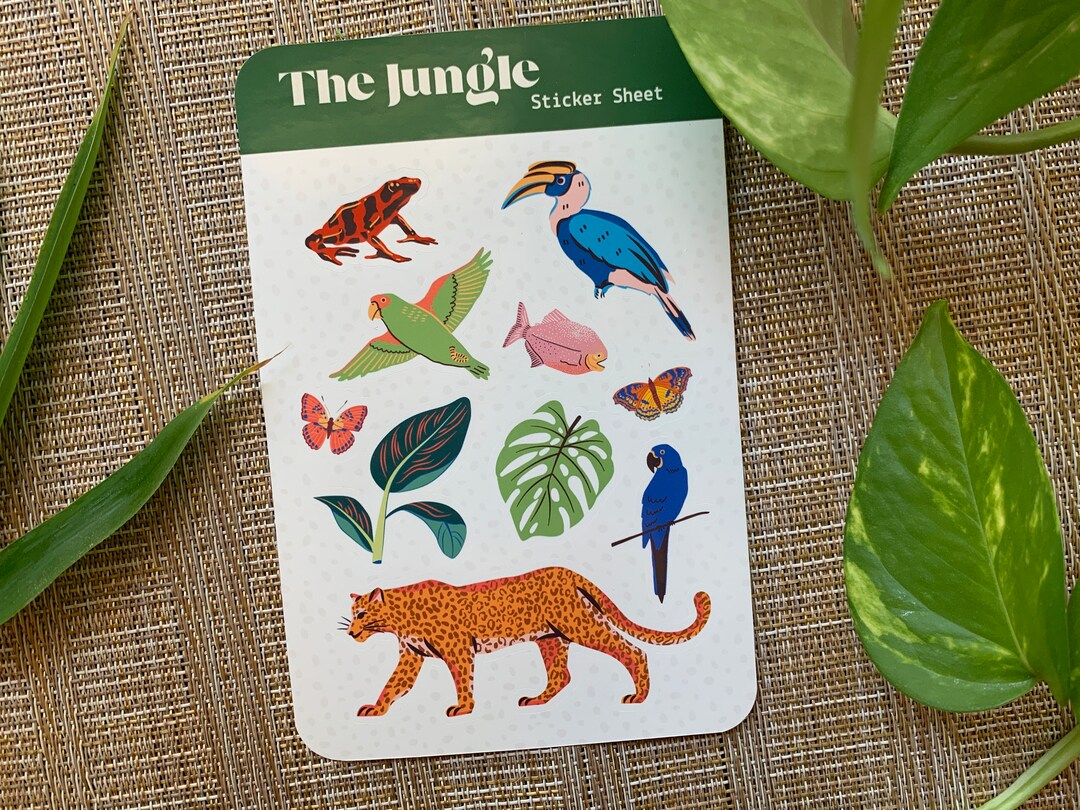 Jungle Themed Sticker Sheets - Etsy
