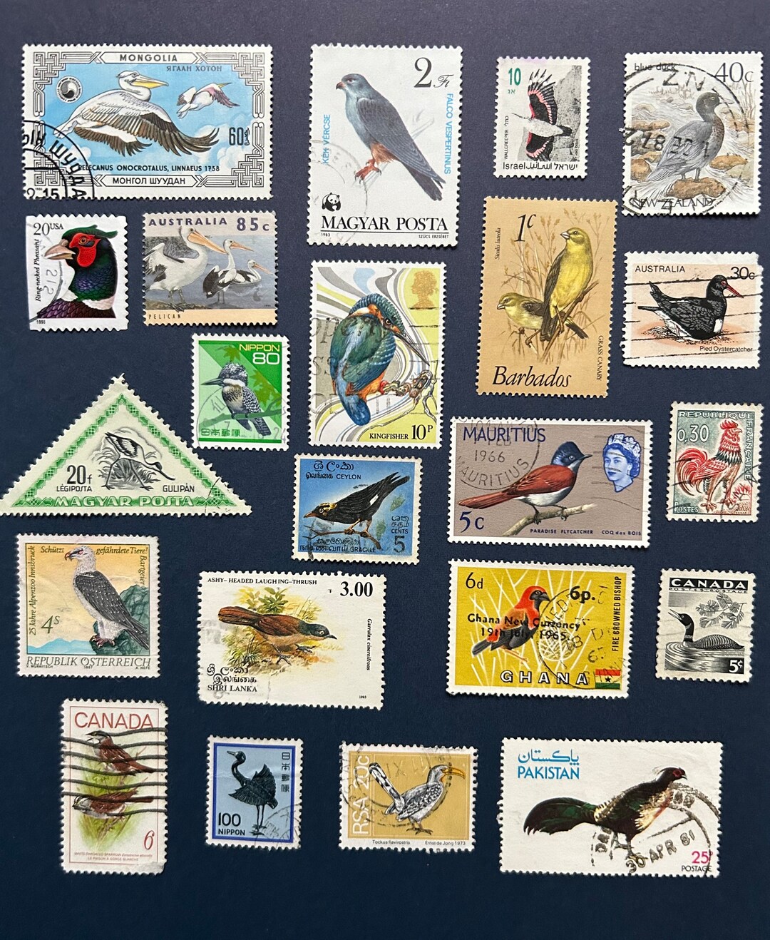 20 Birds Postage Stamps for Crafting 2 - Etsy