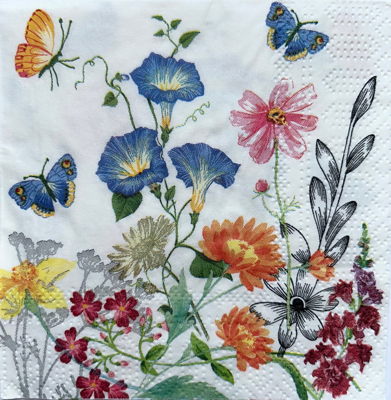 Botanical Garden Paper Napkins for Decoupage and Other Crafts - Etsy