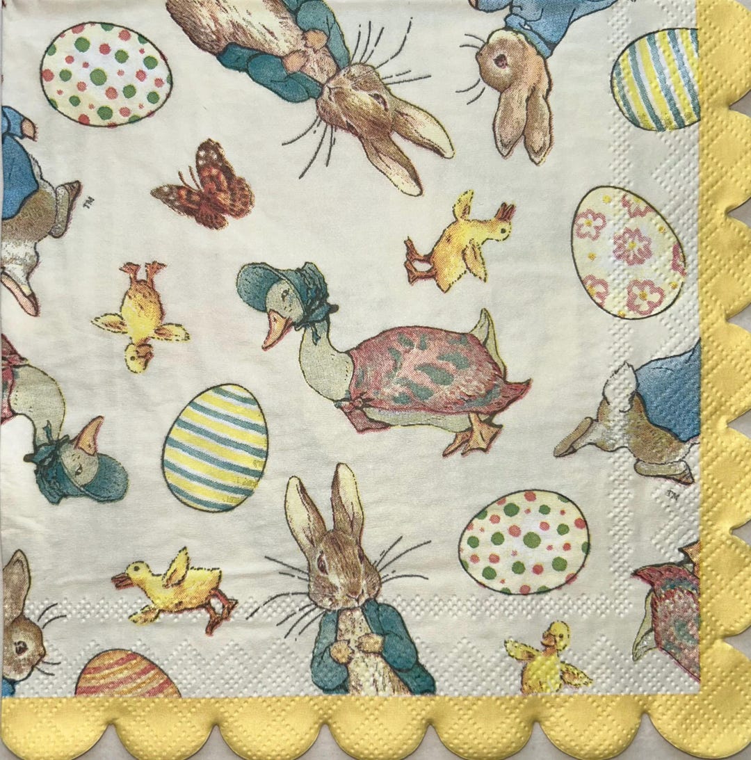 Peter Rabbit Easter Paper Napkins for Decoupage and Other Crafts - Etsy