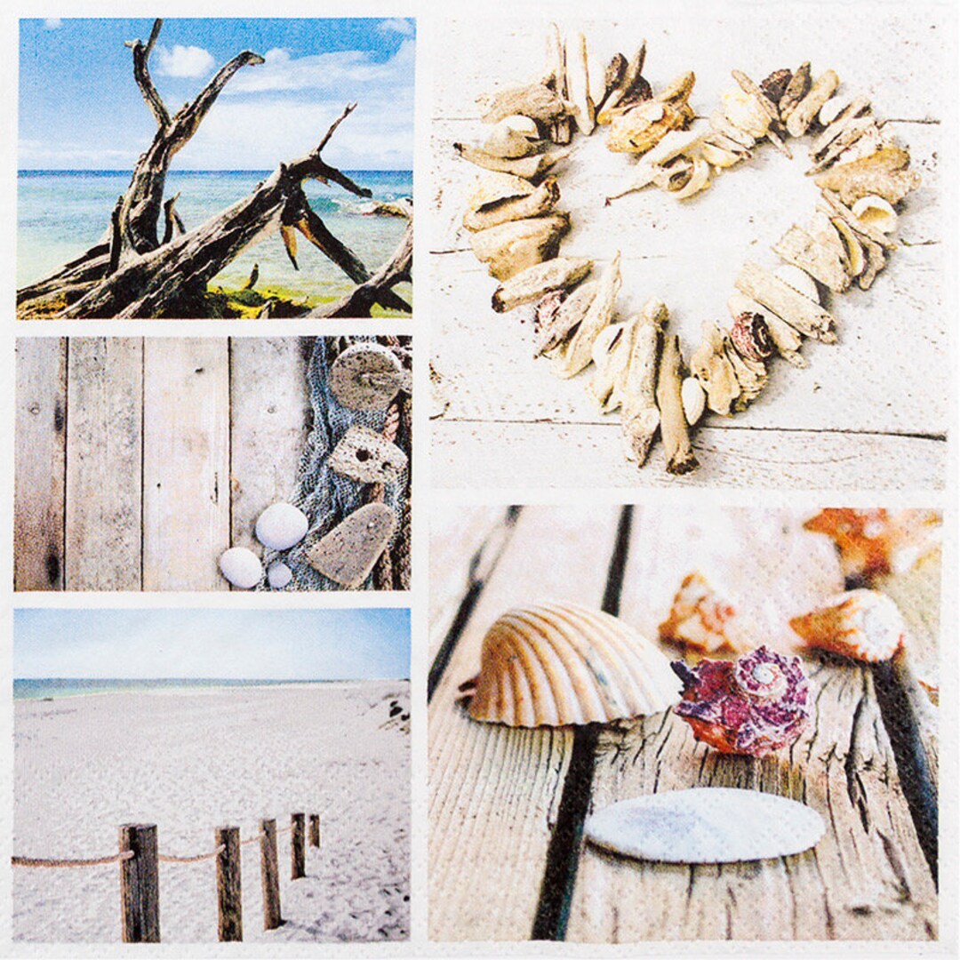 Beach Collage Napkins for Decoupage and Other Crafts - Etsy
