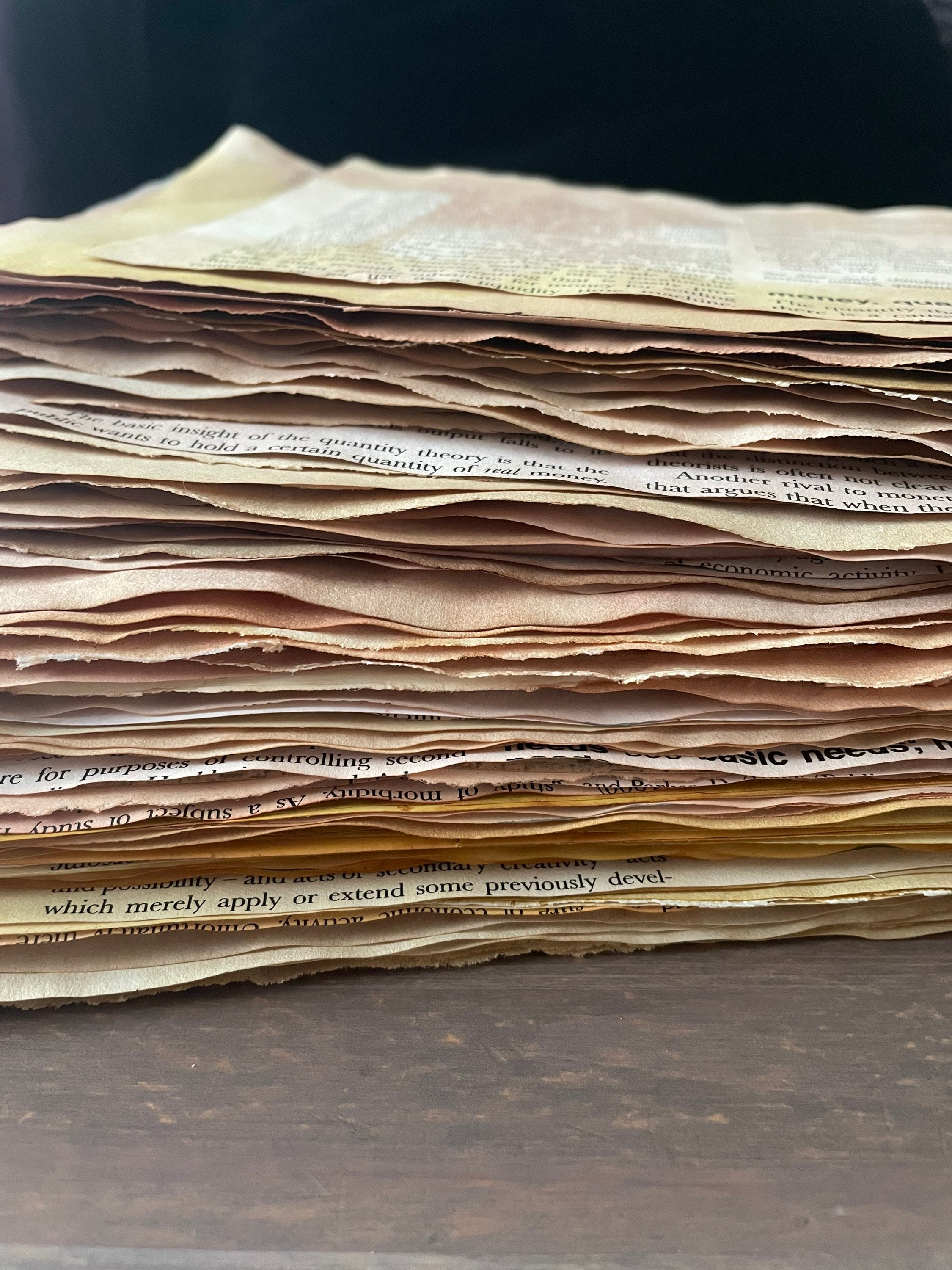 20 Hand Dyed Paper, Book Pages for Junk Journal, Scrapbooking, Collage ...