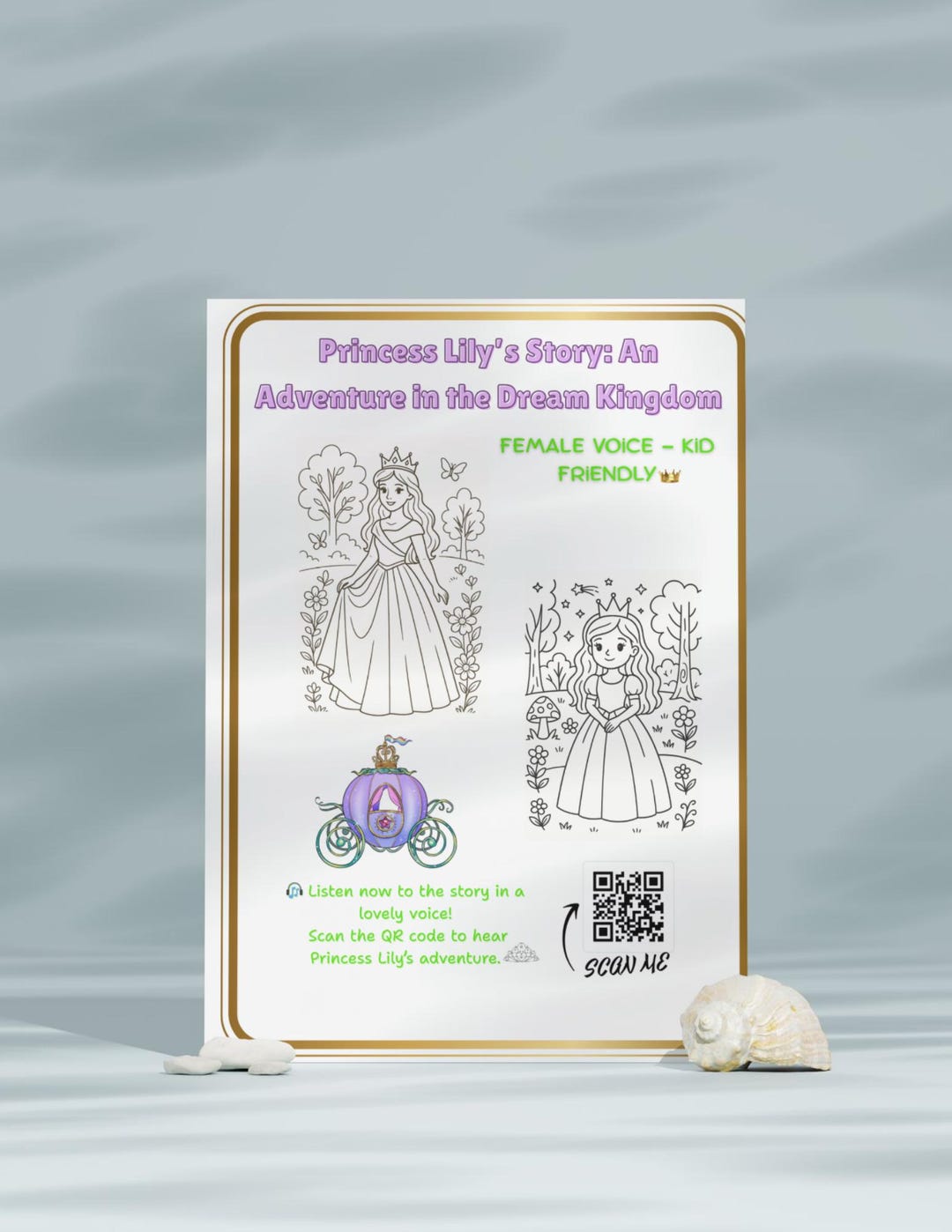 Printable Princess Story Coloring Page | Listen & Color Activity for ...