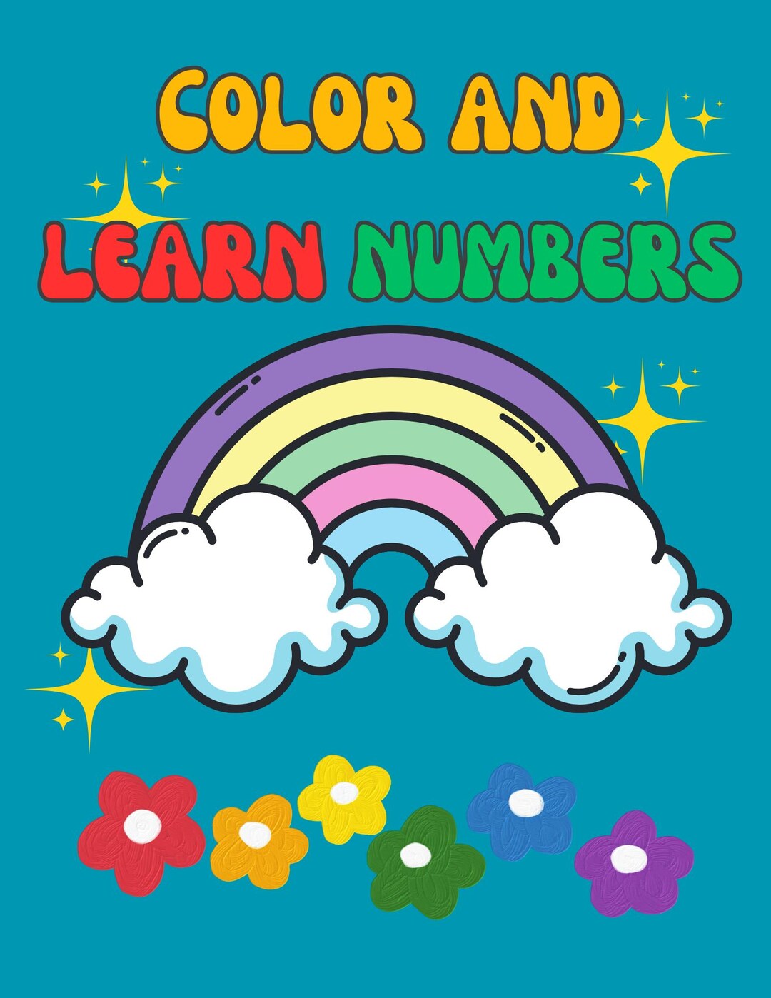 Printable Number Coloring Book Digital Learn and Color - Etsy