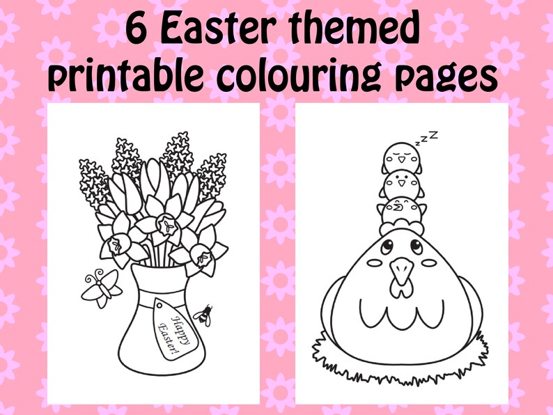 Printable Easter Colouring Pages | Easter Eggs | Cute Animals | Easter ...