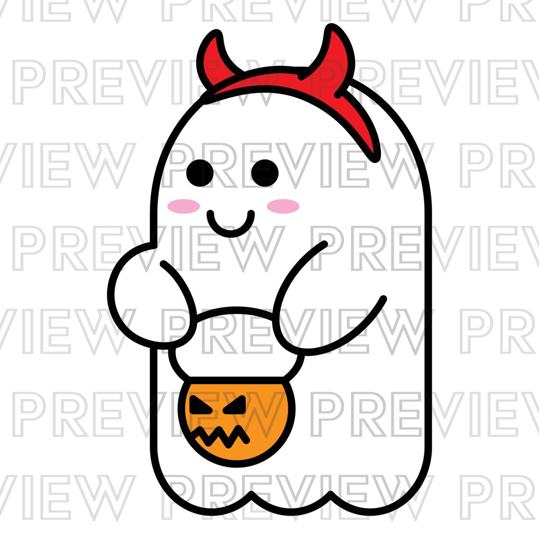 Cute Ghost | PNG | JPG | SVG | Design | Halloween| Trick or Treat ...