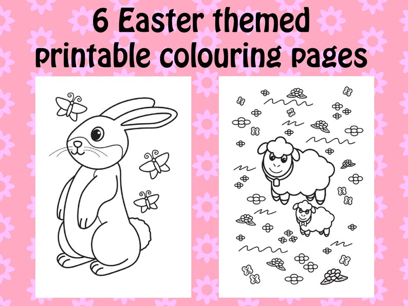 Printable Easter Colouring Pages | Easter Eggs | Cute Animals | Easter ...