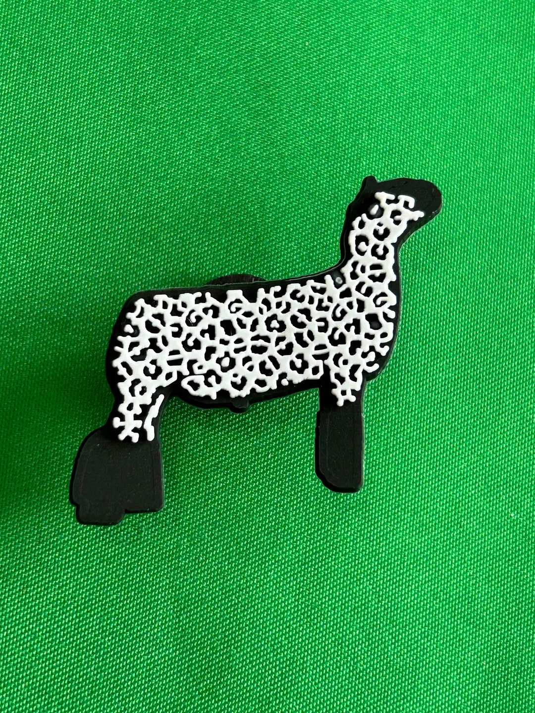 Leopard Print Show Lamb Outline Shoe Charm - Etsy