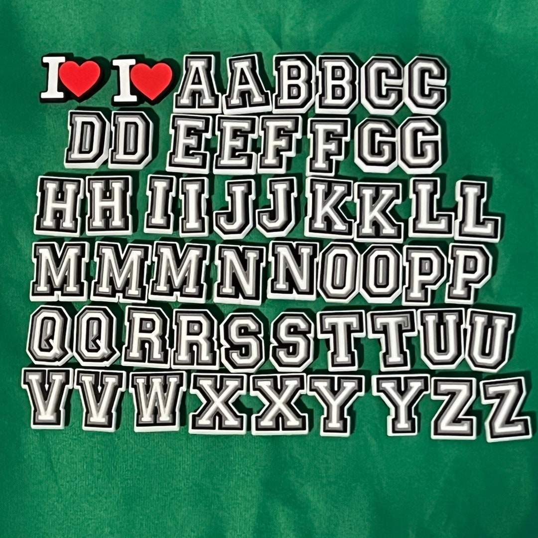 Letter Set Alphabet Shoe Charm Set - Etsy